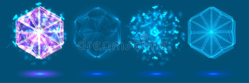 Vector Crystal. Power and Energy of the Elements Stock Vector ...