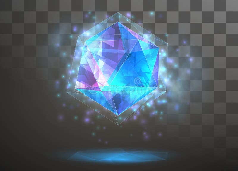 Vector Crystal. Power and Energy of the Elements Stock Vector ...