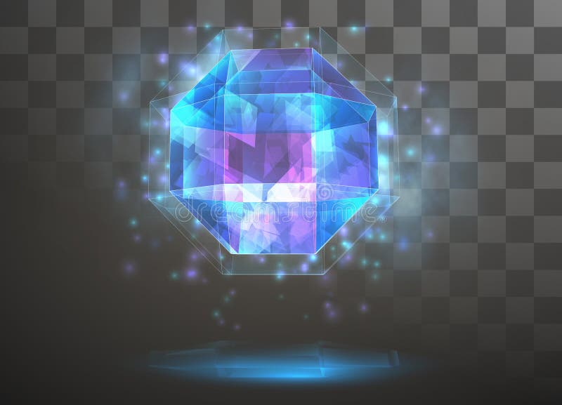 Vector Crystal. Power and Energy of the Elements Stock Vector ...