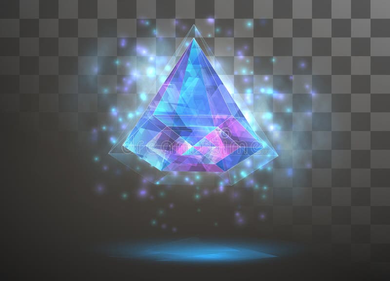 Vector Crystal. Power and Energy of the Elements Stock Vector ...