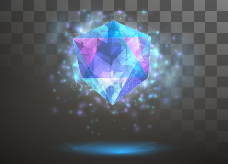 Vector Crystal. Power and Energy of the Elements Stock Vector ...