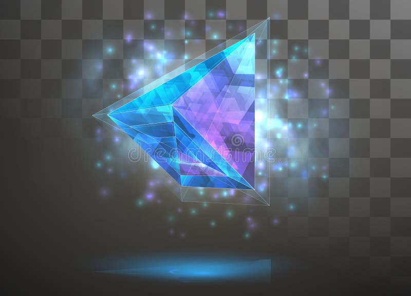 Vector Crystal. Power and Energy of the Elements Stock Vector ...