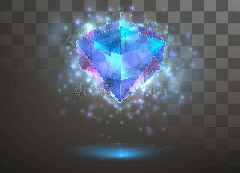 Vector Crystal. Power and Energy of the Elements Stock Vector ...