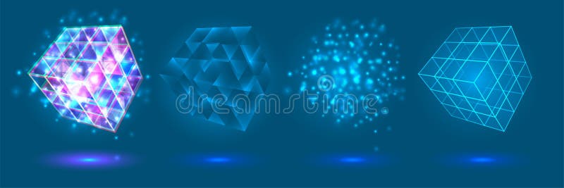 Vector Crystal. Power and Energy of the Elements Stock Vector ...