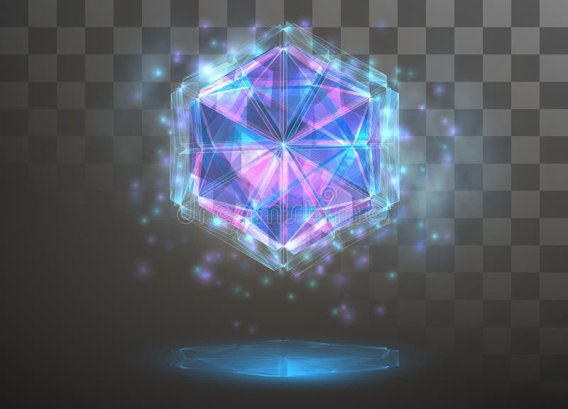 Vector Crystal. Power and Energy of the Elements Stock Vector ...