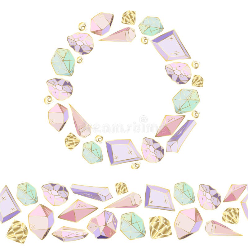 Vector crystals set stock vector. Illustration of diamond - 135532912