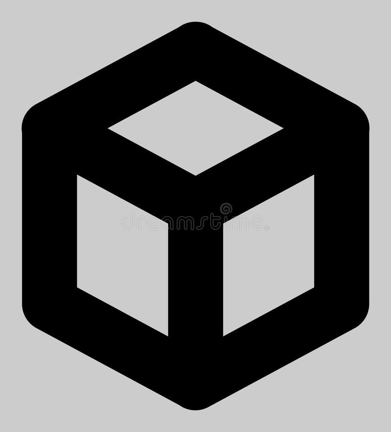 Vector Cube Icon Illustration Stock Photo - Image of vector, building ...