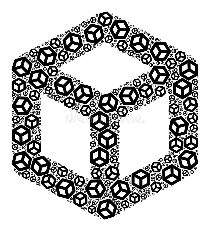 Cube Recursive Icon Composition of Self Items Stock Vector ...