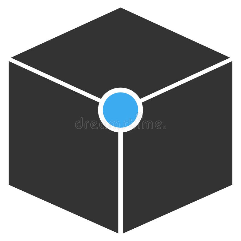 Cube Vertex Vector Mesh 2d Model And Triangle Mosaic Icon Stock Vector