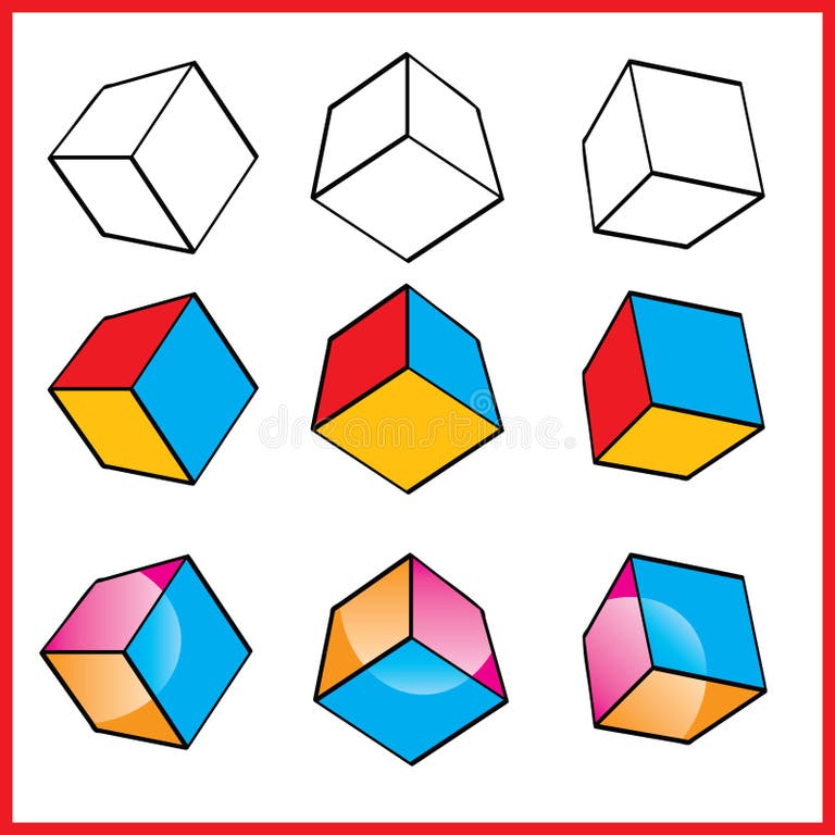 Cubic Shape Stock Illustrations – 19,015 Cubic Shape Stock ...