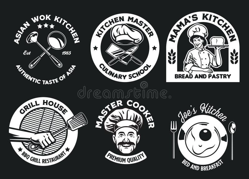 Culinary Badge Design Collection Stock Vector - Illustration of ...