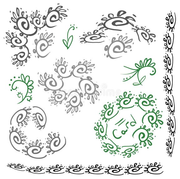 Vector curl decor for card stock vector. Illustration of frame - 112590565