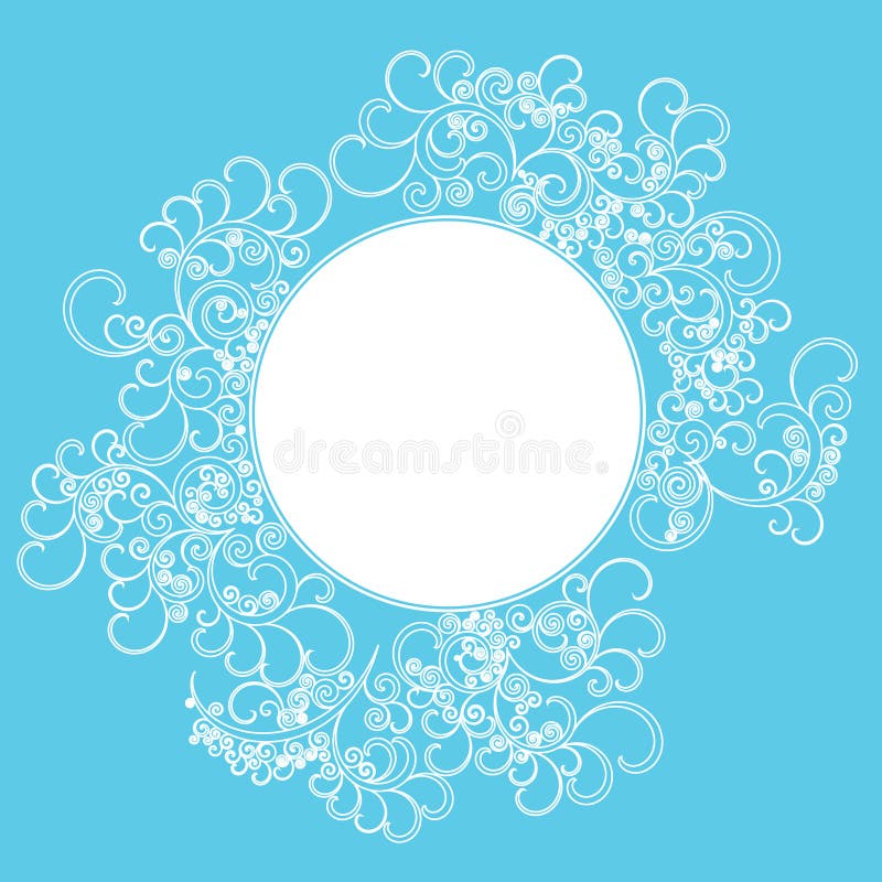 Vector curl round frame stock vector. Illustration of wavy - 279451572