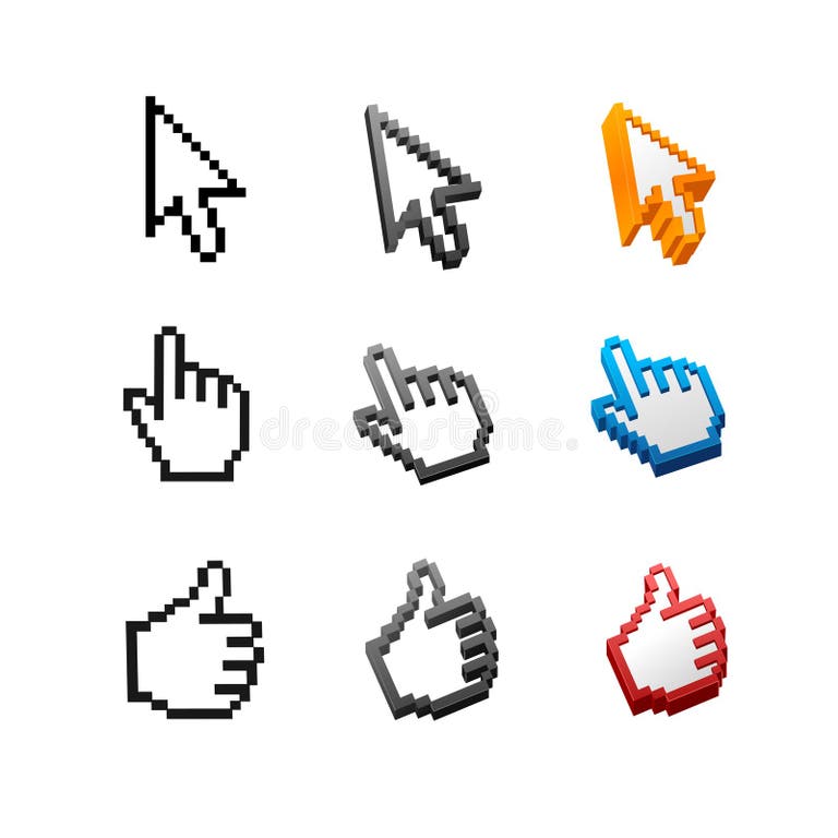 Cursors Hand Arrow Stock Illustrations – 893 Cursors Hand Arrow Stock ...