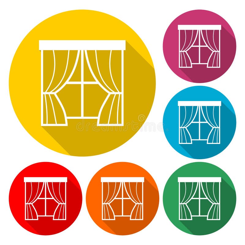 Vector Curtain Icon - Illustration Stock Vector - Illustration of ...