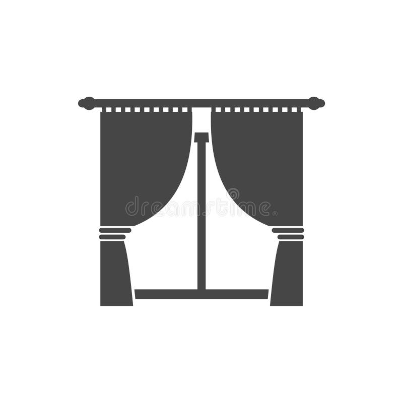 Vector Curtain Icon - Illustration Stock Vector - Illustration of ...