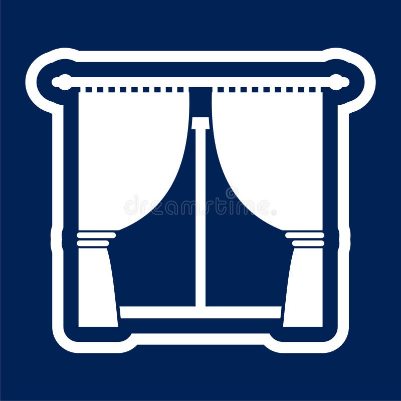 Vector Curtain Icon - Illustration Stock Vector - Illustration of icon ...