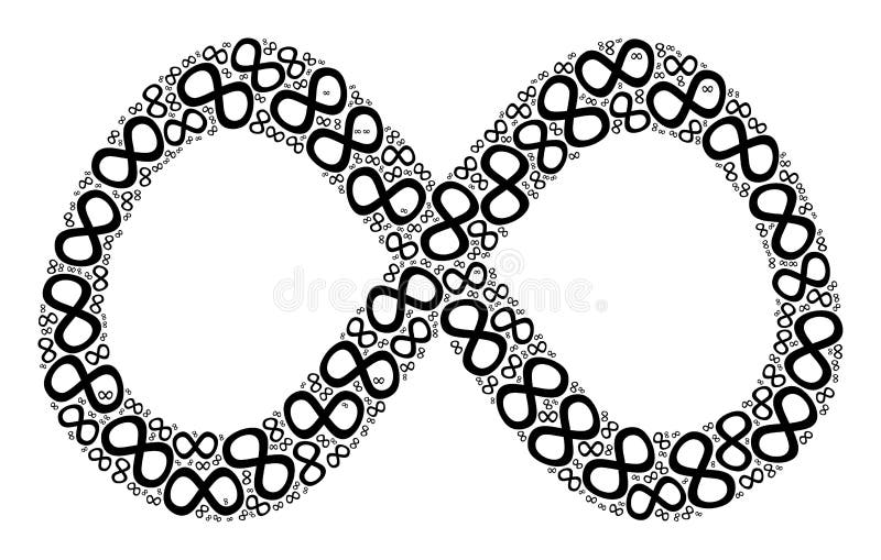 Curve Infinity Recursive Icon Collage of Self Icons Stock Vector ...