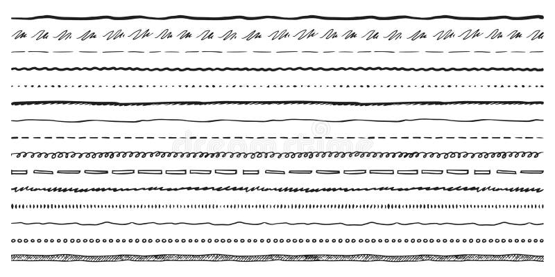 Vector Curve Line Set. Wavy Border Element Decor Stock Vector ...