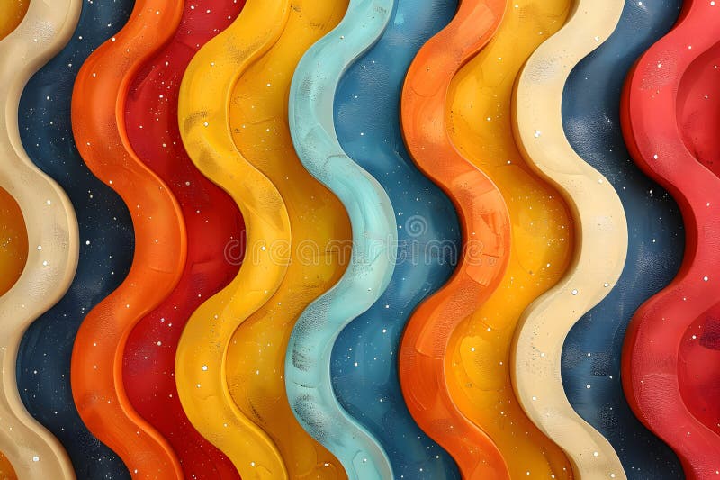 Vector Curved Wavy Stripes, Lines Comic Wavy Squiggle Texture ...