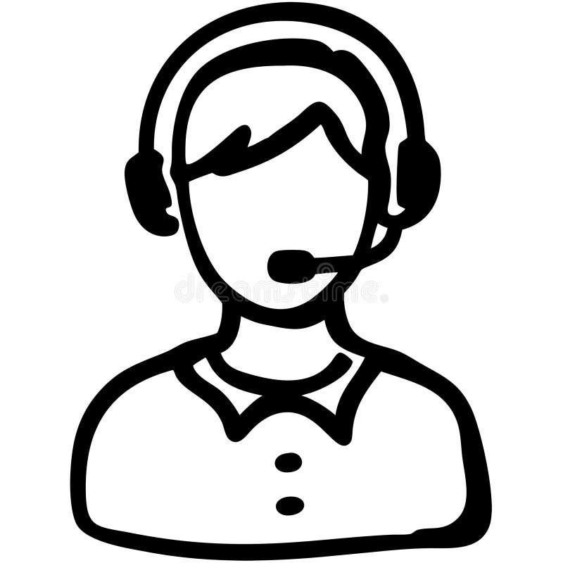 Vector Customer Service Headset Support Agent Illustration Stock Image ...