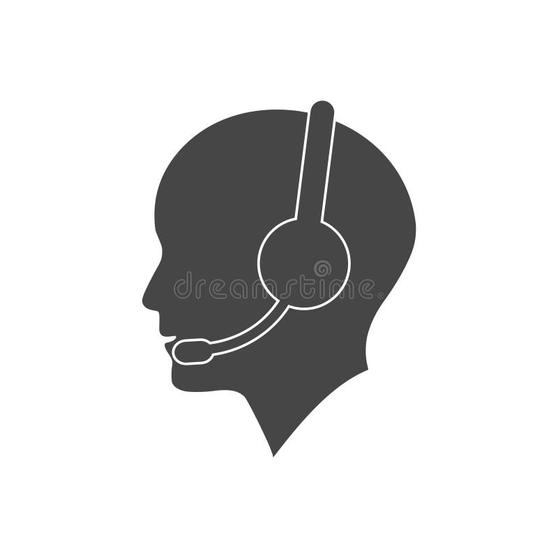 Vector Customer Service Icon, Call Center Man Icon Stock Vector ...