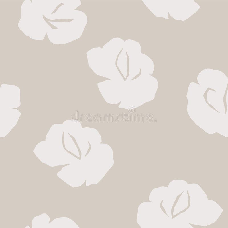 Vector Cut Outs Flower Illustration Seamless Repeat Pattern Stock ...