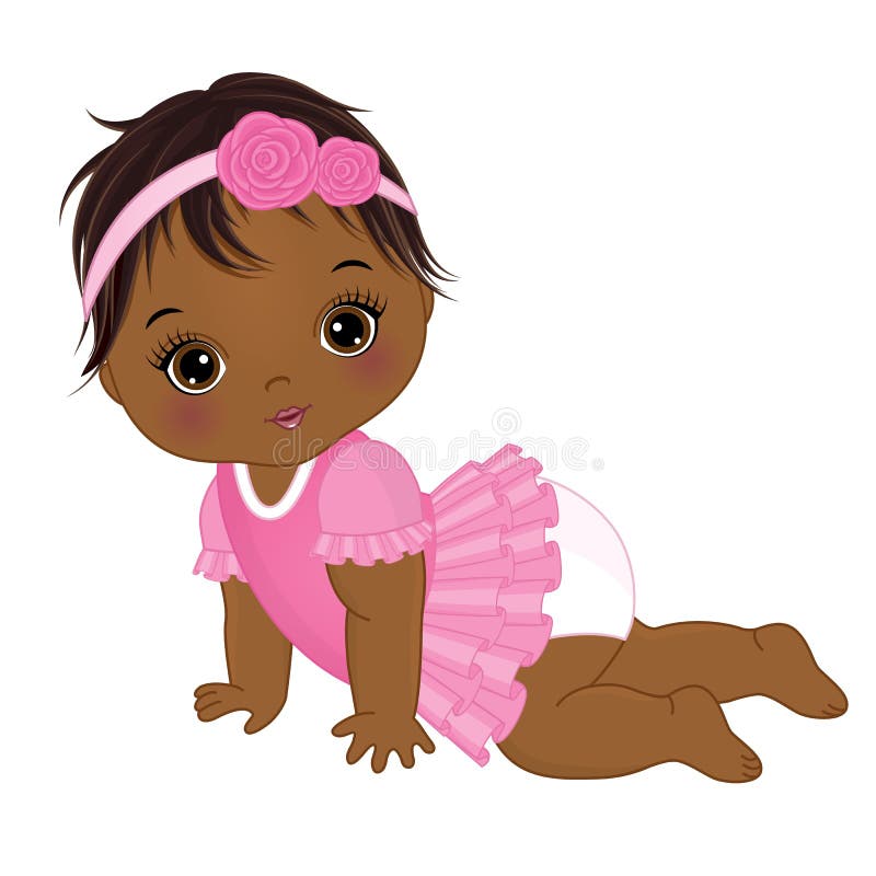 Vector Cute African American Baby Girls Crawling Stock Vector ... Vector Cute African American Baby Girls Crawling Stock Vector ...