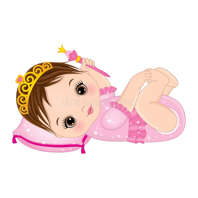 Vector Cute Baby Girl Dressed As Princess Stock Vector - Illustration ... Vector Cute Baby Girl Dressed As Princess Stock Vector - Illustration ...