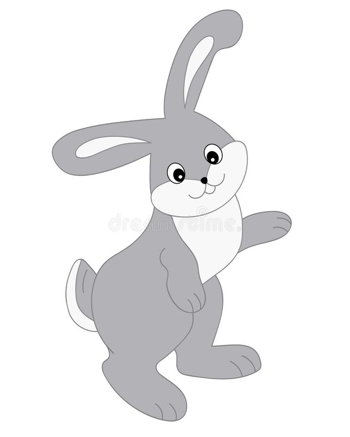 Vector Cute Cartoon Rabbit stock vector. Illustration of sweet - 102237926