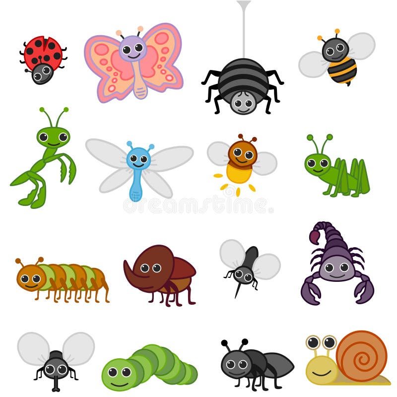 Cartoon Collection Insects Stock Illustrations – 4,475 Cartoon ...