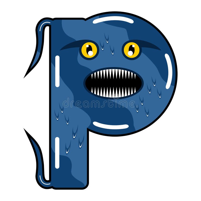 Cute monster letter a stock vector. Illustration of drawing - 205511576