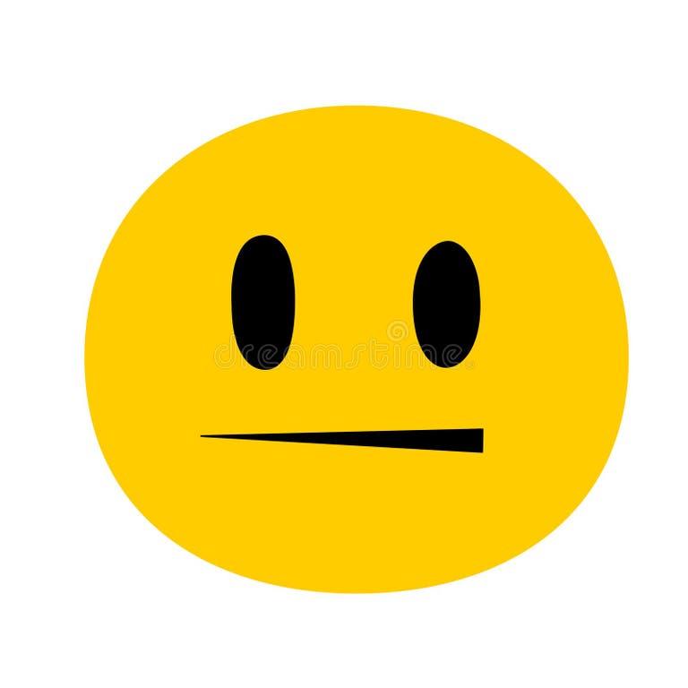 Vector Cute Cartoon Neutral Face Isolated Stock Illustration ...