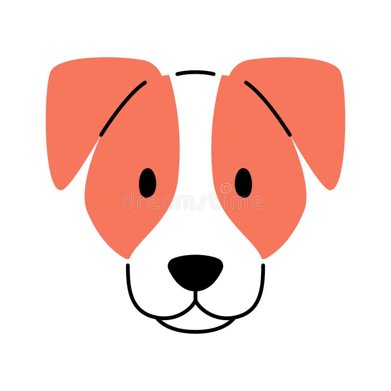 Vector Cute Dog Icon Illustration Stock Vector - Illustration of doodle ...