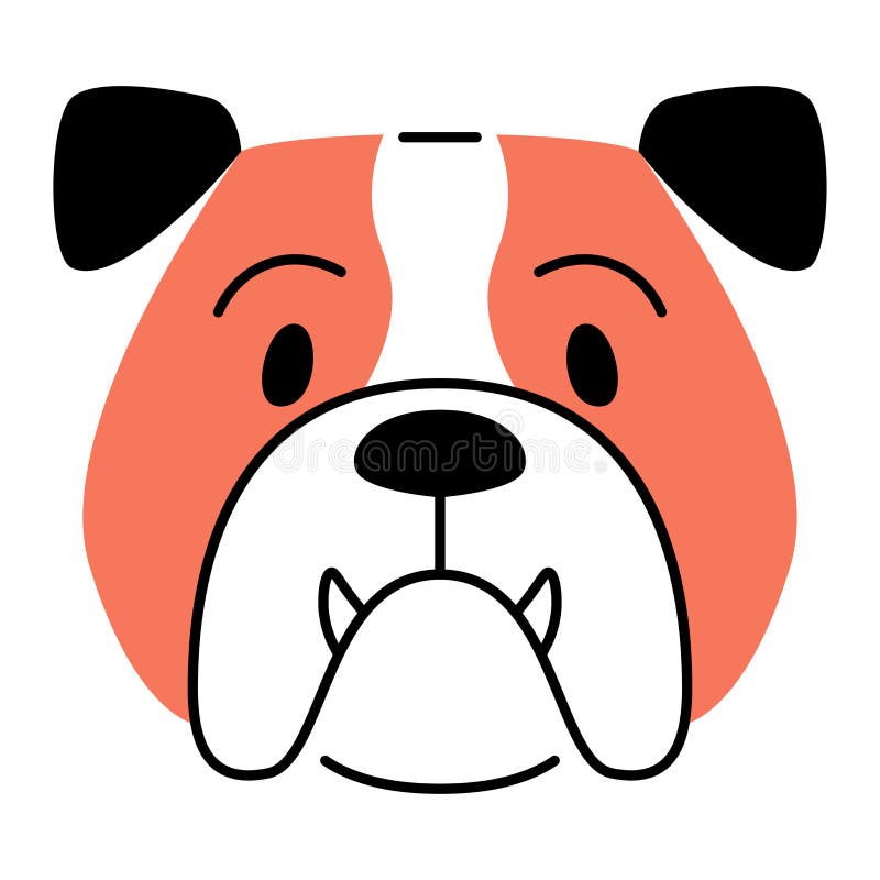 Vector Cute Dog Icon Illustration Stock Vector - Illustration of emoji ...