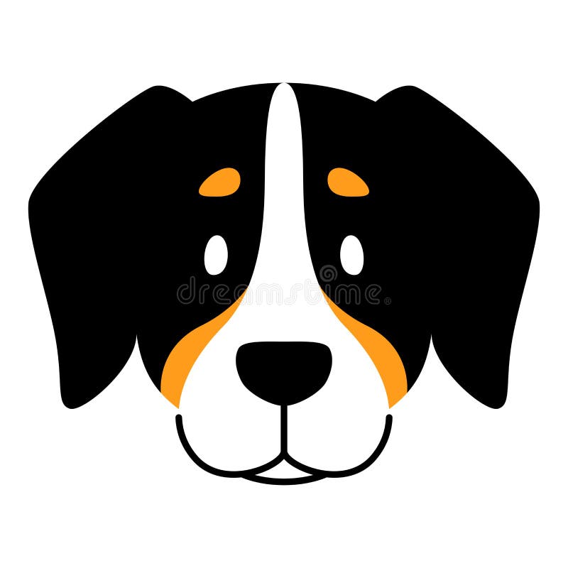 Vector Cute Dog Icon Illustration Stock Vector - Illustration of cute ...