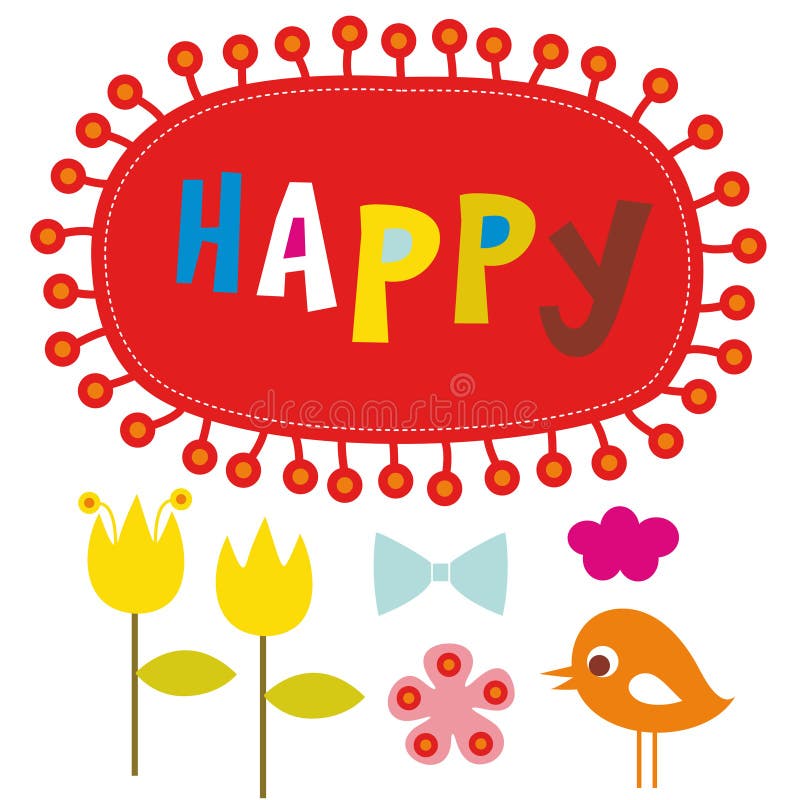 Vector Cute Elements Collection Stock Vector - Illustration of ...