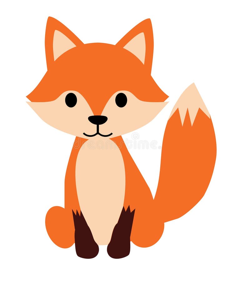 Vector Cute Fox stock vector. Illustration of child - 292225451