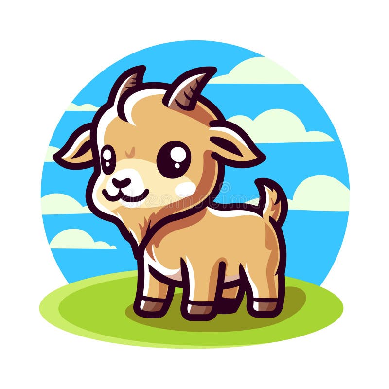 Vector of Cute Goat Kawaii Mascot Stock Vector - Illustration of sweet ...
