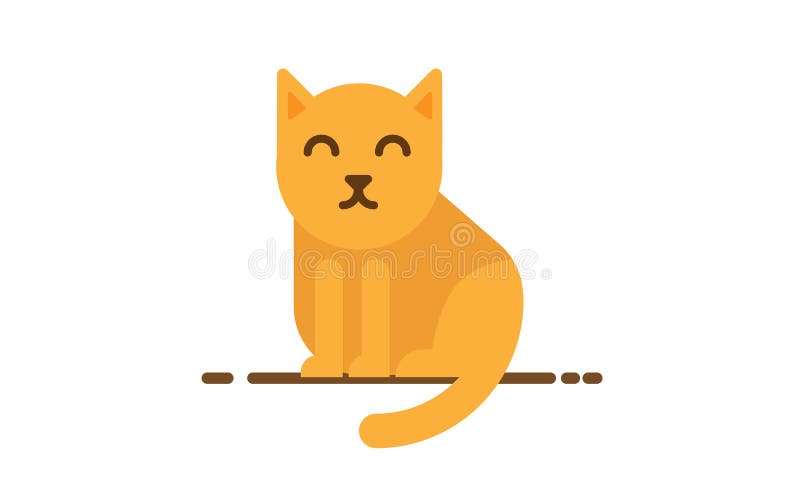 Vector cute happy cat stock vector. Illustration of beautiful - 74980623