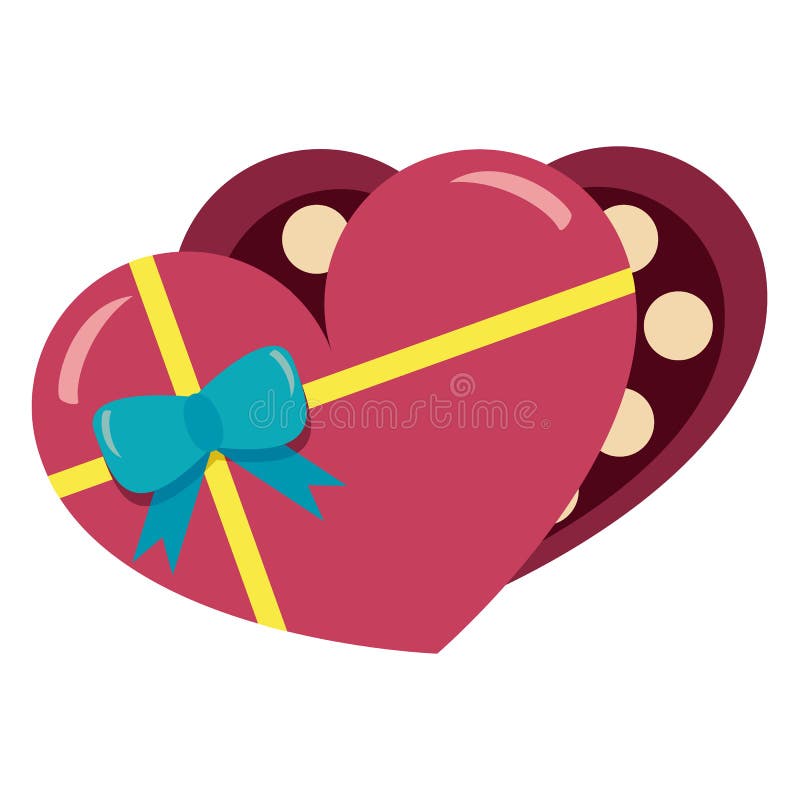 Vector Cute Kawaii Chocolate Box Colorful Isolated Stock Illustration ...