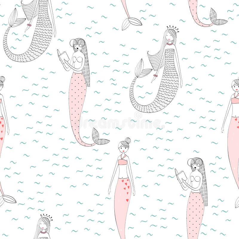 Vector cute mermaid stock vector. Illustration of hello - 119171762 Vector cute mermaid stock vector. Illustration of hello - 119171762