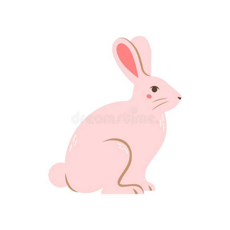 Vector cute rabbit stock vector. Illustration of symbol - 262358577