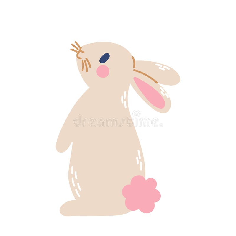 Vector cute rabbit stock vector. Illustration of rodent - 262594665