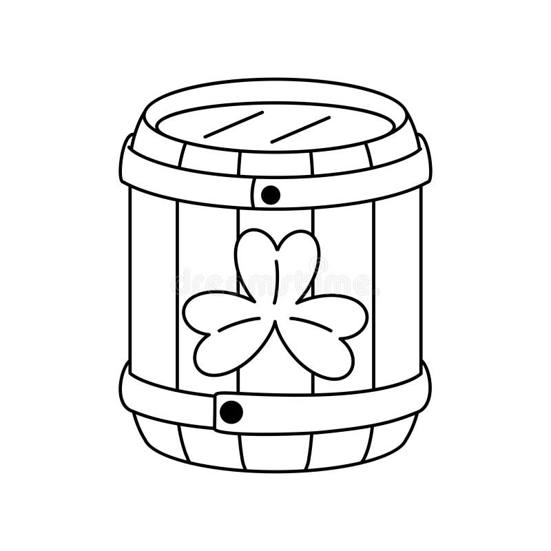 Vector Cute Saint Ireland Barrel Cartoon Isolated Stock Vector ...