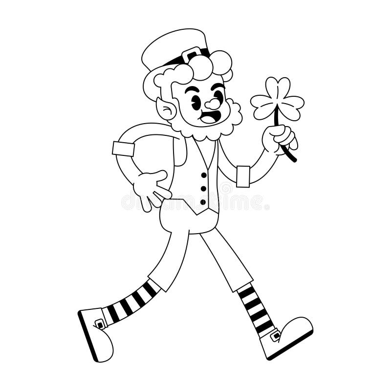 Vector Cute Saint Patrick Character Cartoon Isolated Stock Vector ...