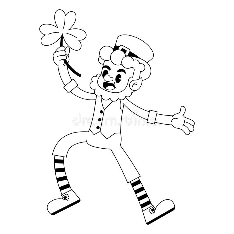 Vector Cute Saint Patrick Character Cartoon Isolated Stock Vector ...