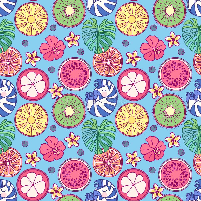 Vector Cute Seamless Pattern Art Stock Vector - Illustration of drawn ...