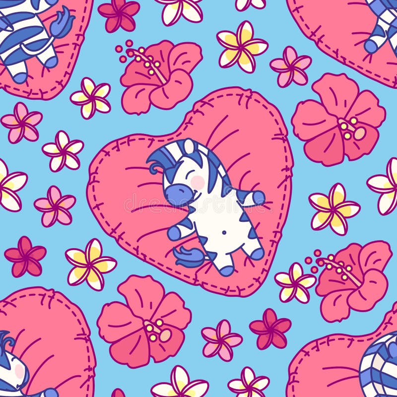 Vector Cute Seamless Pattern Art Stock Vector - Illustration of ...