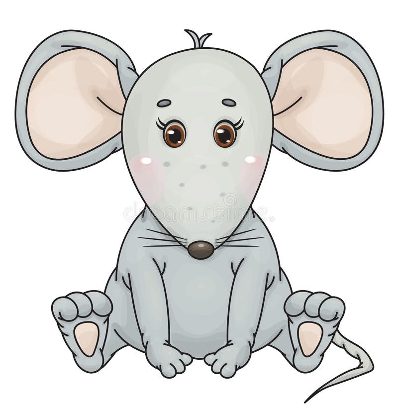 Grey Mouse (vector Clip-art) Stock Vector - Illustration of home, album ...